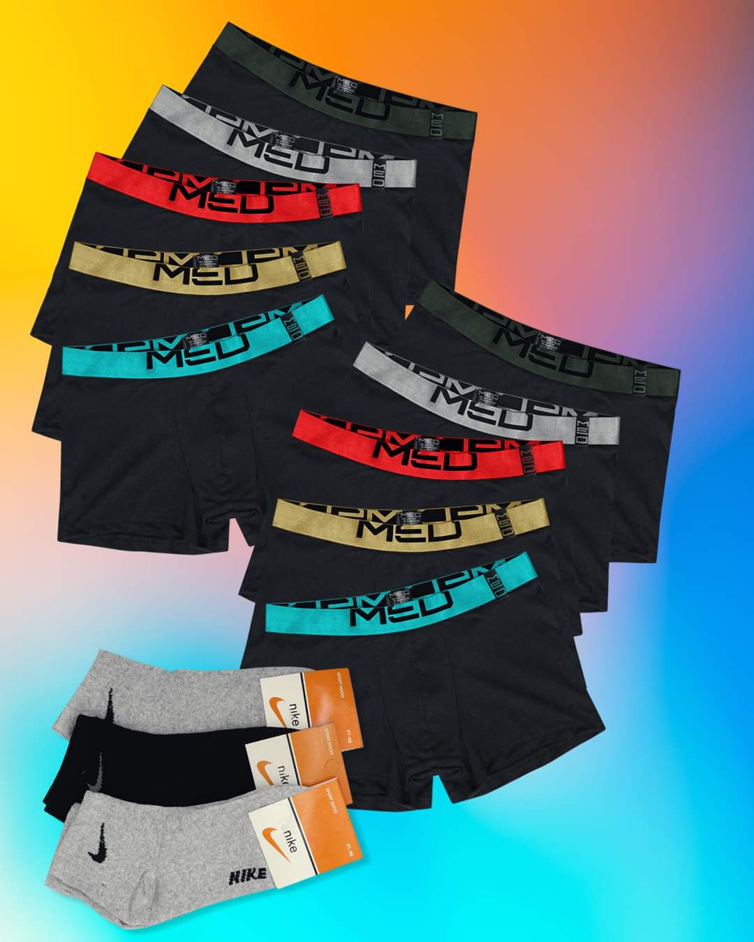 MED ROY BOXERS - ΣΕΤ 10 ΔΩΡΟ 3 ΖΕΥΓΑΡΙΑ ΚΑΛΤΣΕΣ – Eswrouxakias.gr